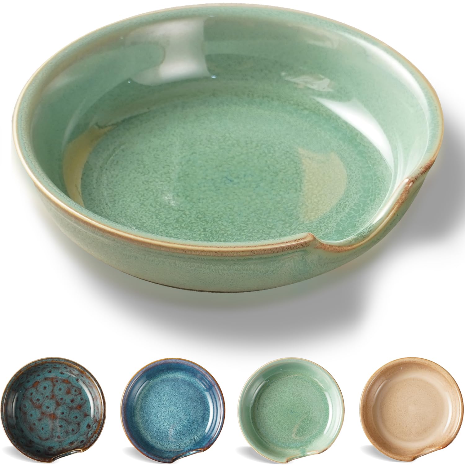 Amazon.com: HOLLIHI Ceramic Spoon Rest for kitchen, 5 Inches Spoon ...