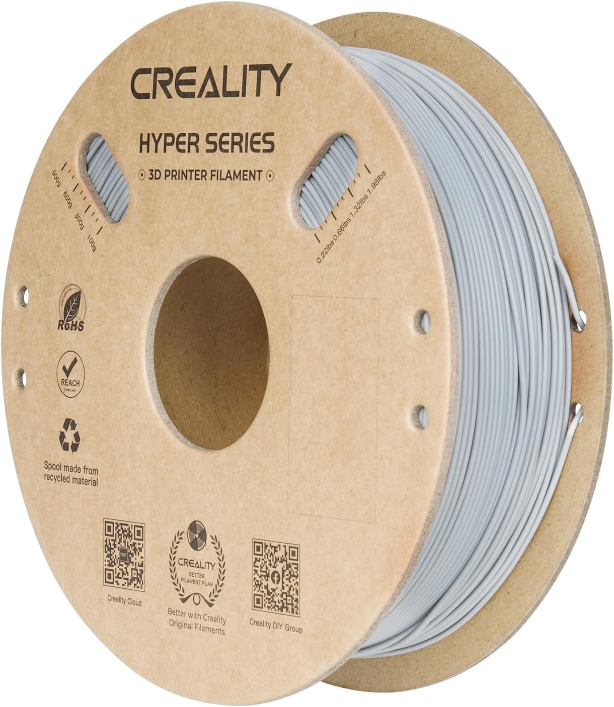 Creality Filamento PLA 1,75mm para K1 Max, Rojo Hyper PLA Filamento ...