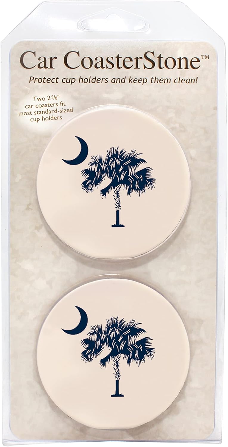 Amazon.com | CoasterStone CR2618 Blue South Carolina State Flag Car ...