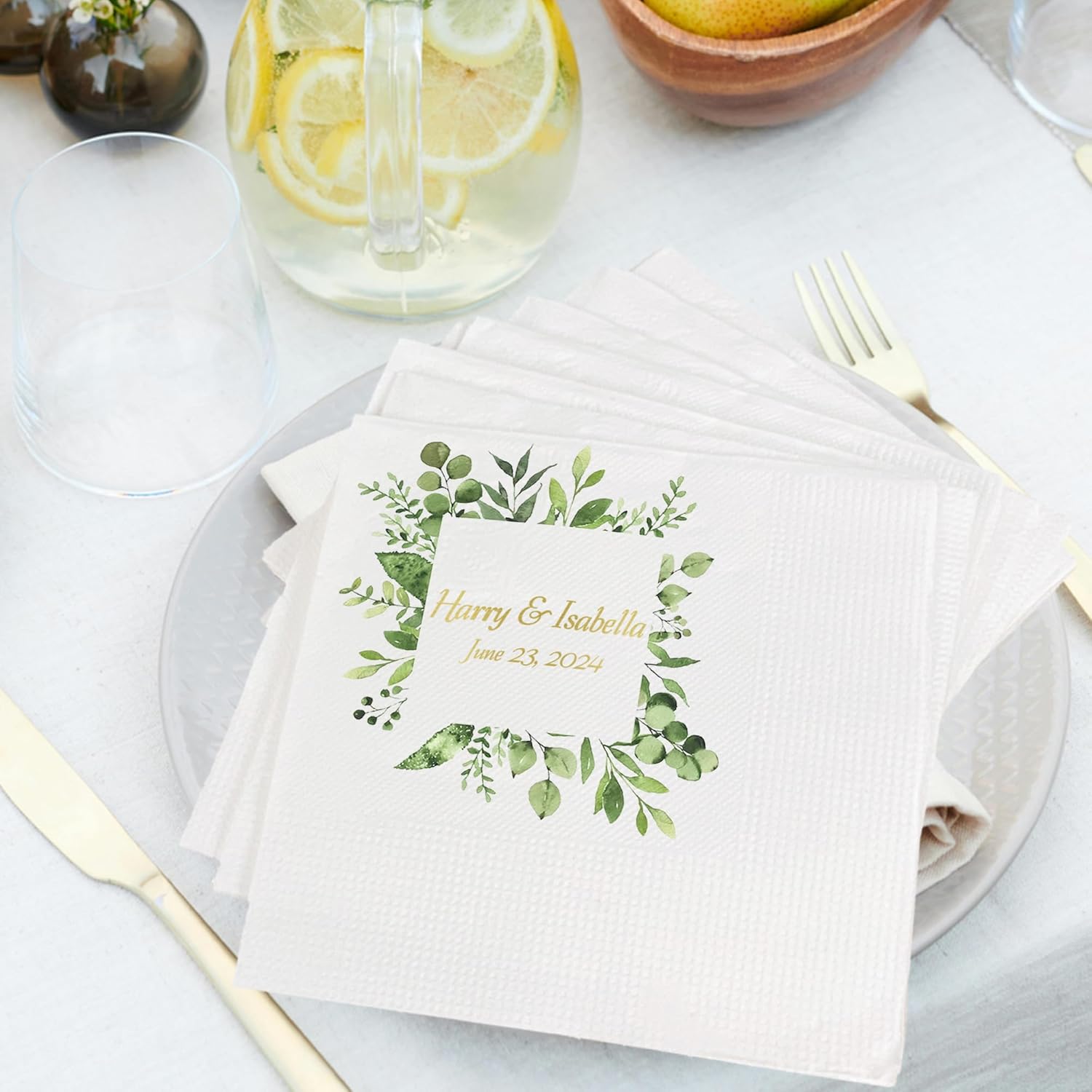 Amazon.com | Godlover White Floral Wedding Personalized Beverage ...