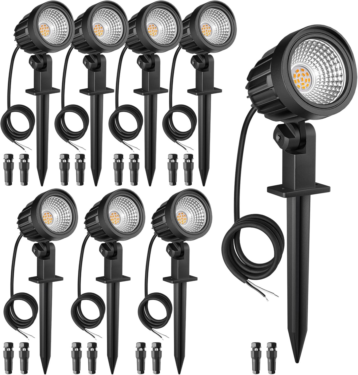 MEIHUA 12W Low Voltage Landscape Lights Outdoor IP66 Waterproof 1200LM ...