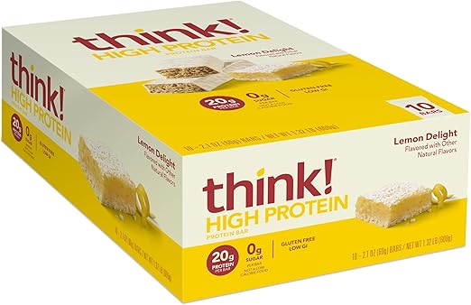 Amazon.com: think! Protein Bars, High Protein Snacks, Gluten Free ...