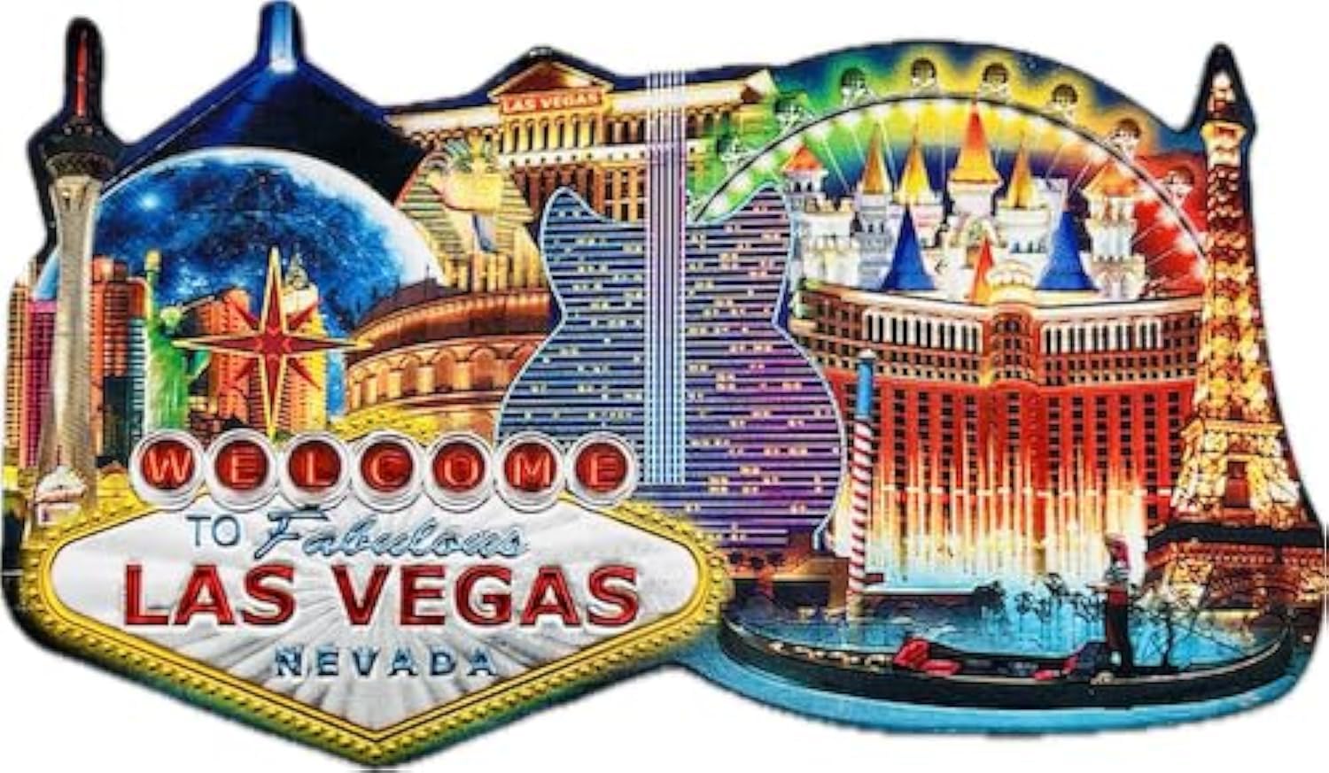 Amazon.com: Las Vegas Strip Skyline Magnet : Home & Kitchen