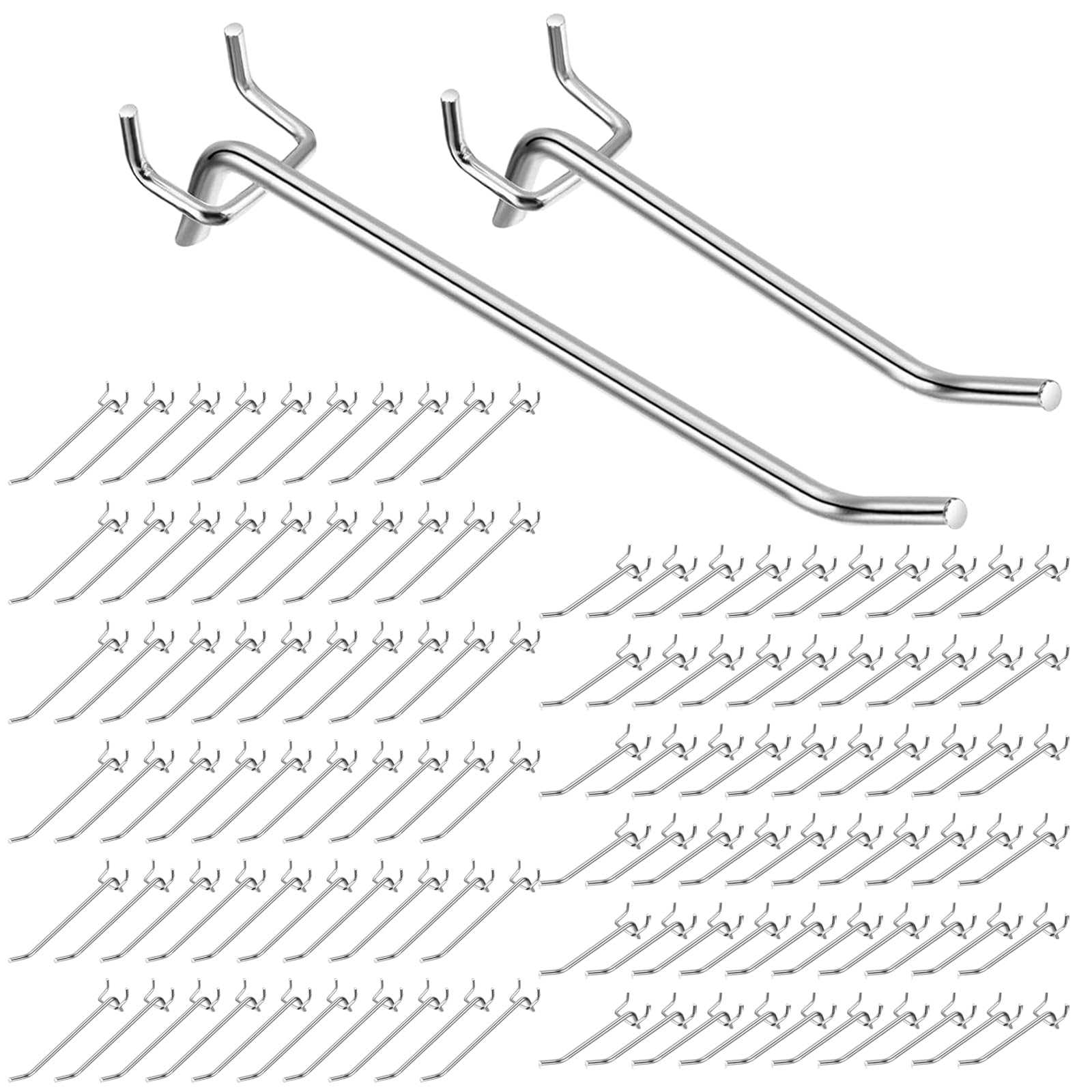 Amazon.com: 120 Pcs Peg Board Shelving Hooks,4 and 6 Inch Stainless ...
