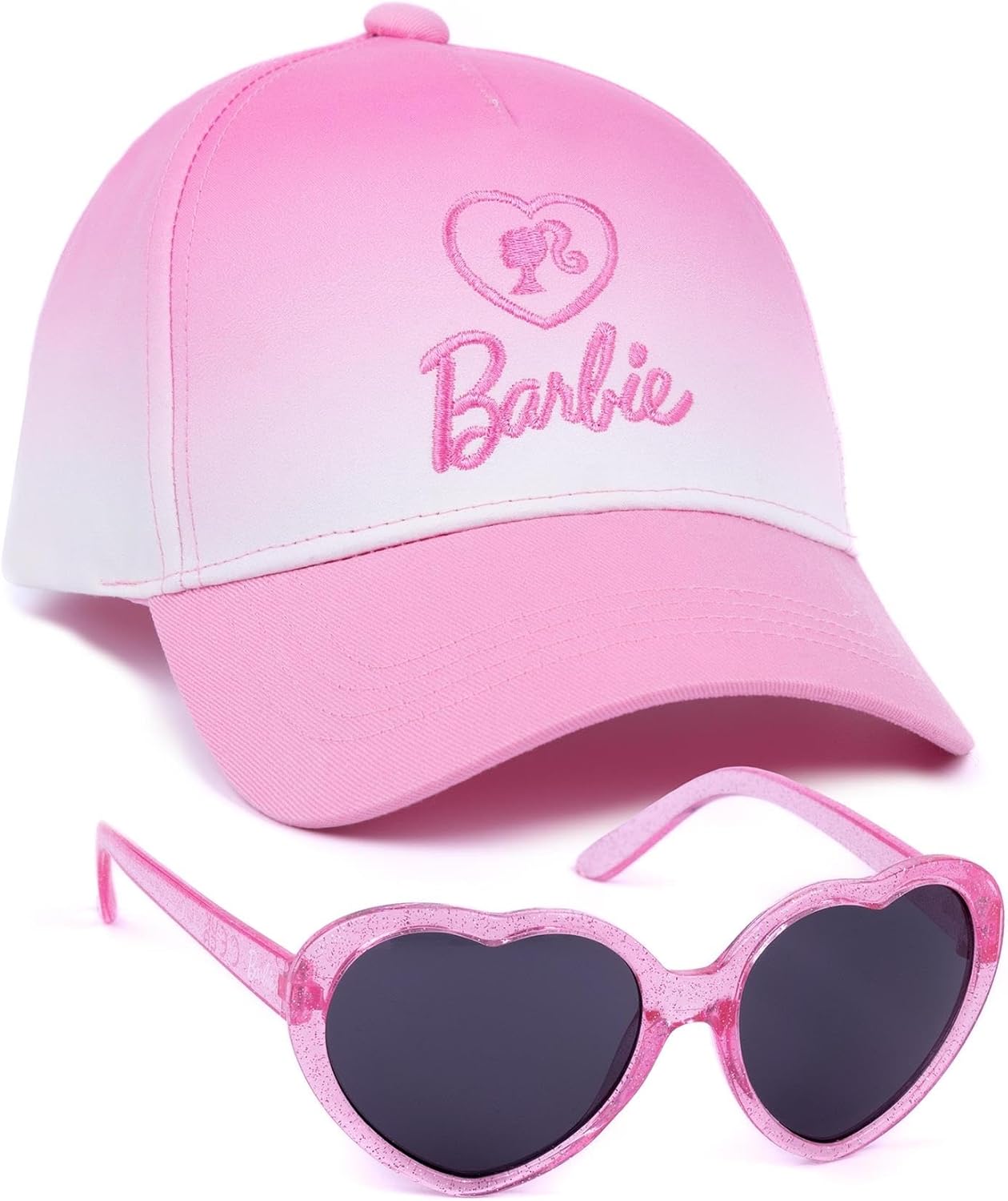 Barbie Girls Snapback Cap & Sunglasses | Pink Ombre Summer Hat & Love ...