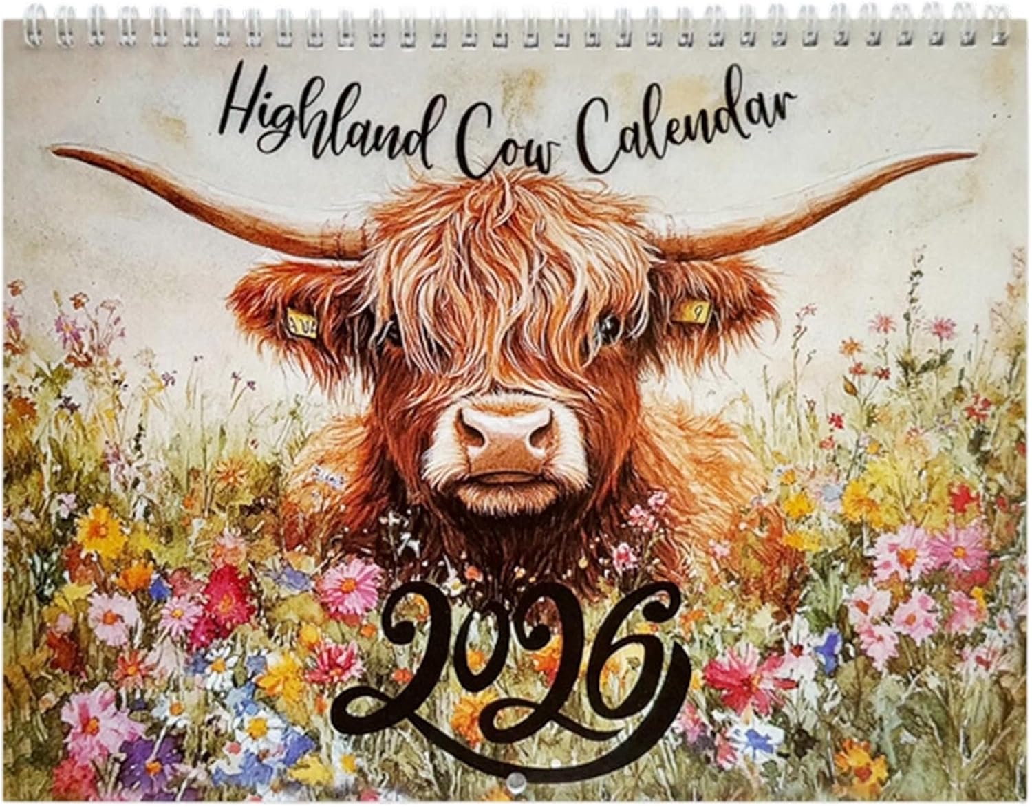 Highland Cow Calendar 2026, Highland Cow Wall Art, Premium Printed ...