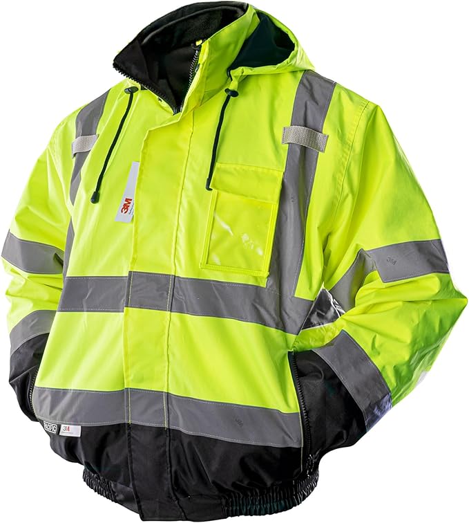 Amazon.com: PACIFIC High Visibility Reflective Jackets for Men, Waterproof Class 3 Safety Jacket ...