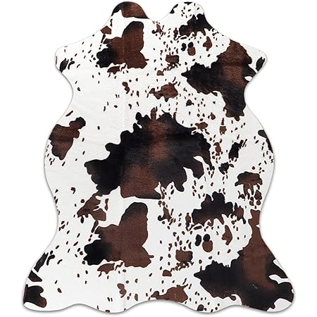 Amazon.com: Cow Print Rug 110cmx75cm Faux Cowhide Area Carpet Animal ...