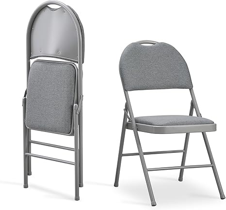 Amazon.com: KAIHAOWIN High Back Folding Chairs Set of 2 Padded Foldable ...
