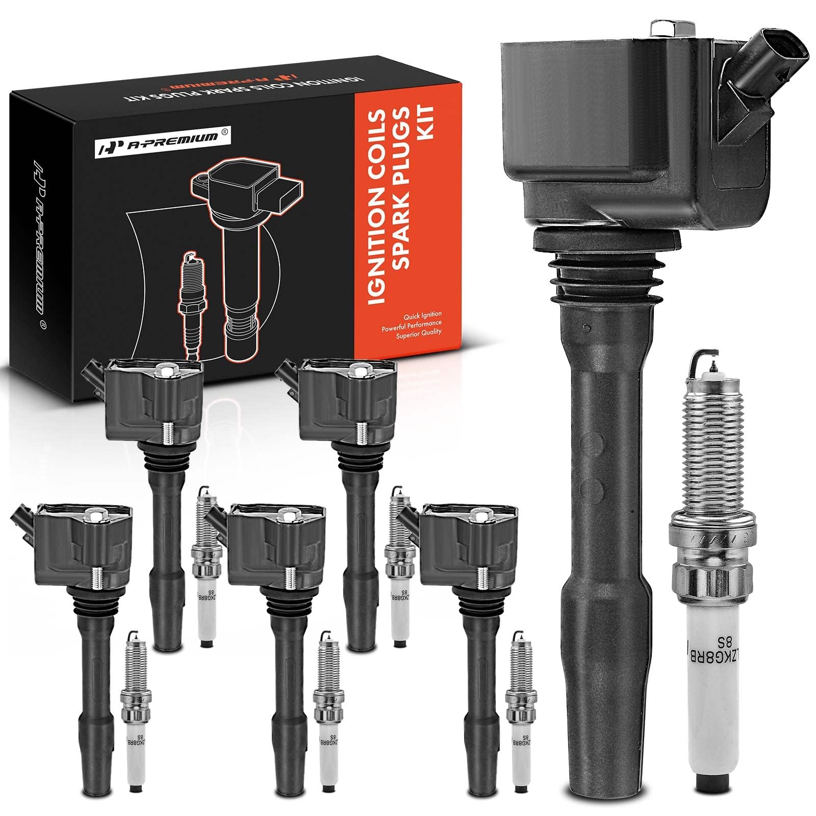 Amazon.com: A-Premium Ignition Coils and Spark Plugs Kits Compatible ...