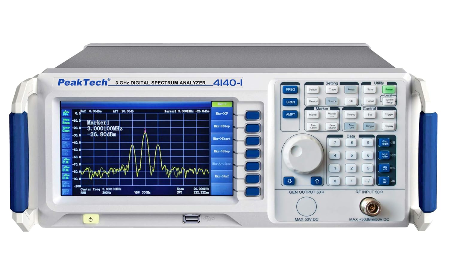 PeakTech Digital Spectrum Analyzer up to 3 GHz, Digital Spectrum ...