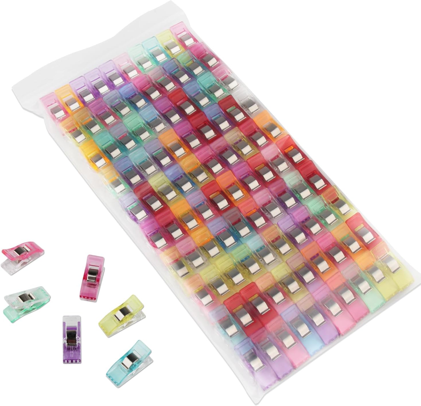 VTECHOLOGY 100 Pcs Sewing Clips, Multipurpose Fabric Clips,Quilting ...