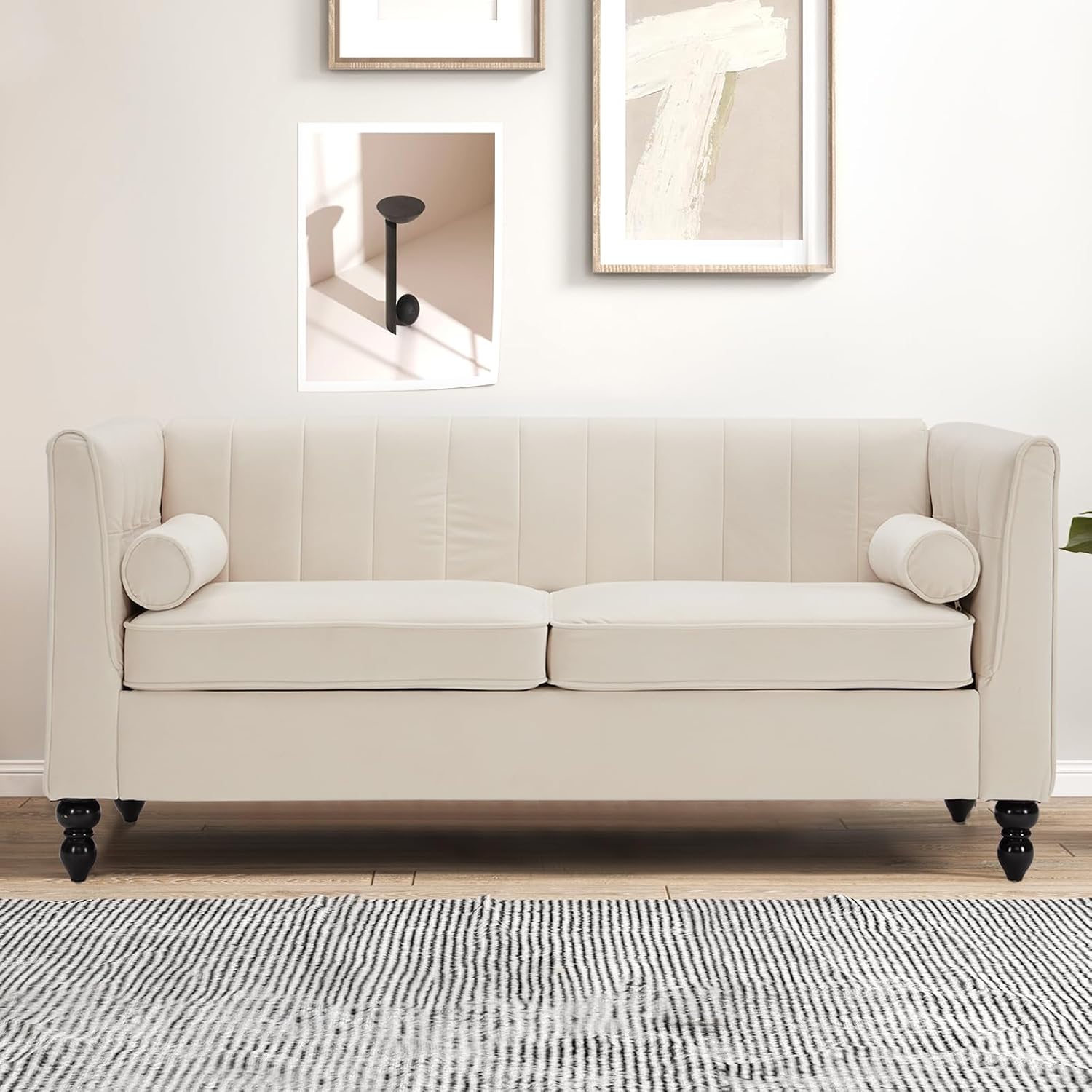 Amazon.com: wOod-it 67" Loveseat Sofa, Mid Century Modern Decor Love ...