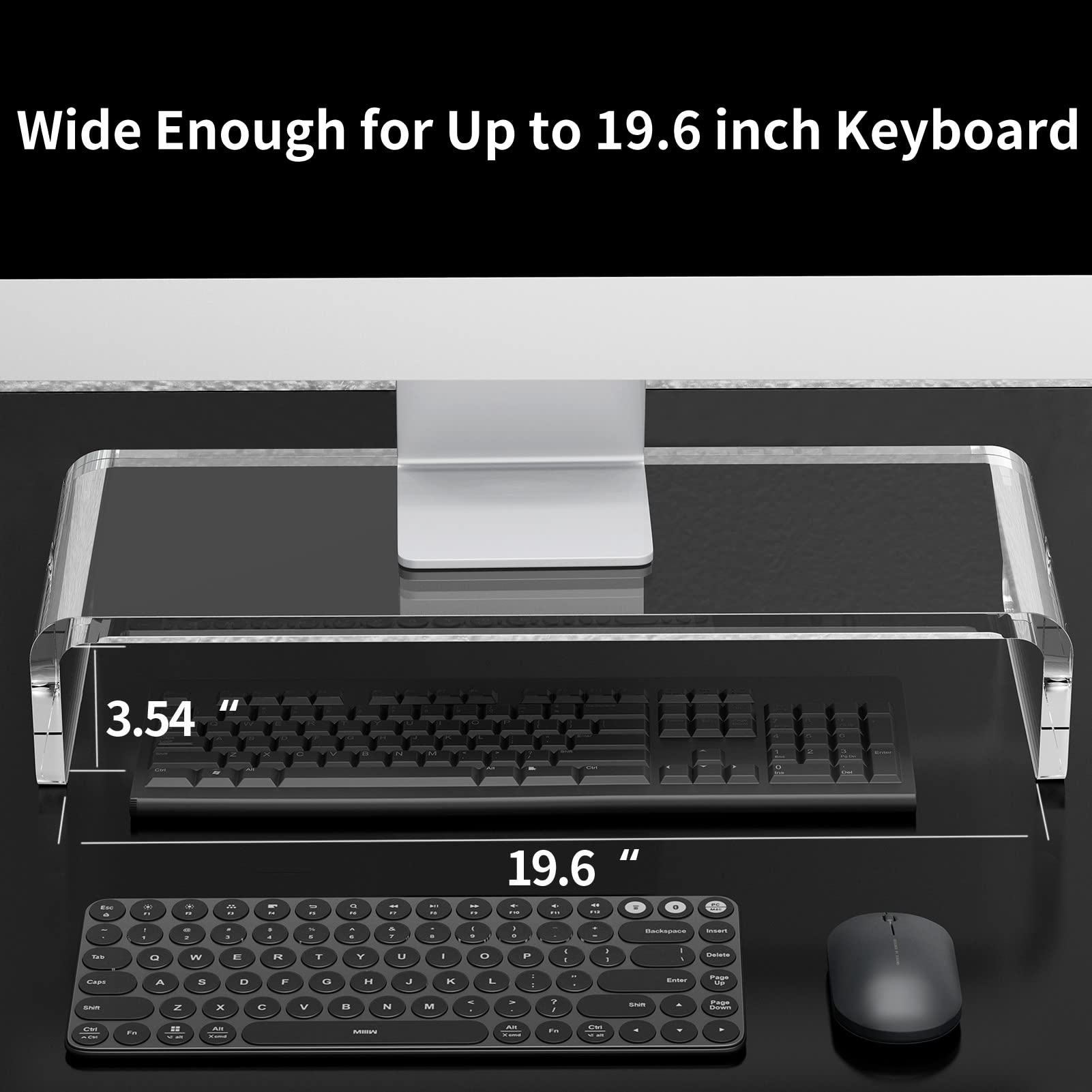 Snapklik.com : Zimilar 20 Inch Large Acrylic Monitor Stand Riser ...