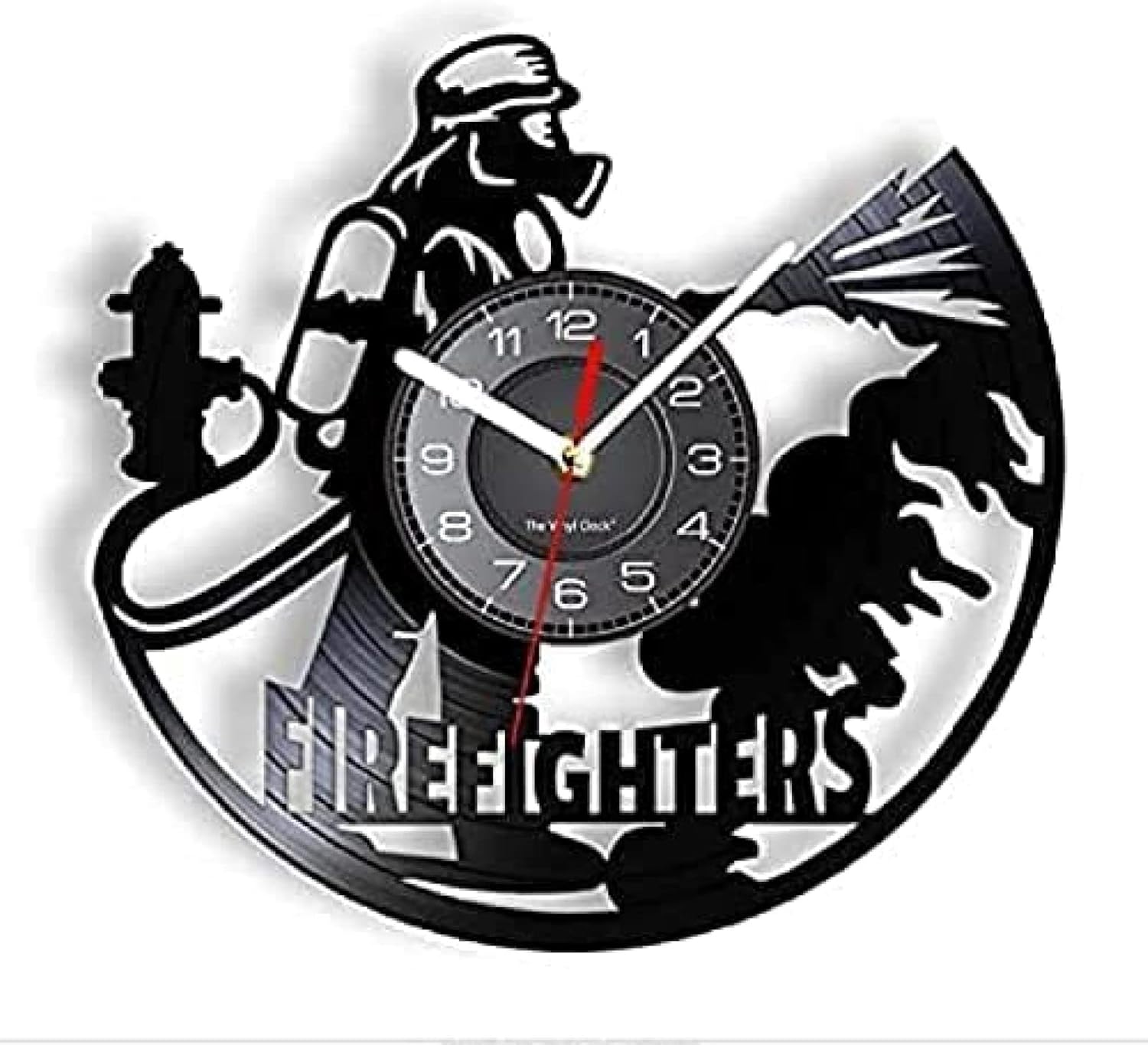 Amazon.com: Silent Wall Clock Non Ticking 12 Inch Outdoor Fire Fighting ...