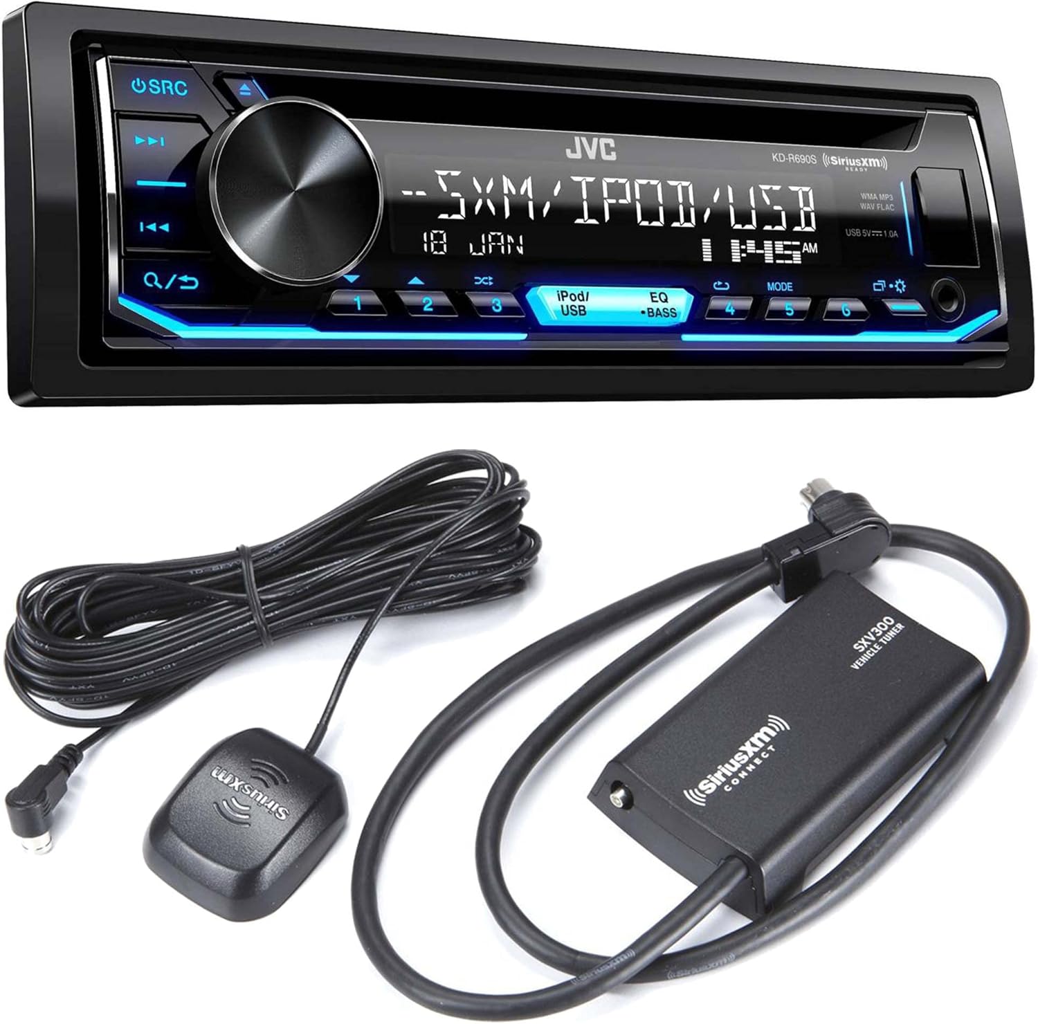 Amazon.com: JVC KD-R690S CD Receiver with Sirius XM Tuner : Electronics