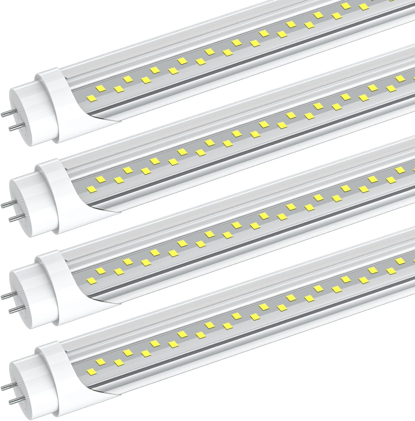 SEMSMOKS T8 LED Light Bulbs 4 Foot, 24W 3120LM 6000K Daylight, T8/T12 ...