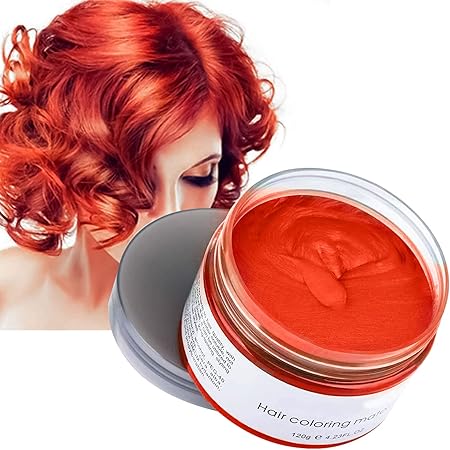 Amazon.com: Red Temporary Hair Color Wax Dye, Acosexy Fashion Colorful ...