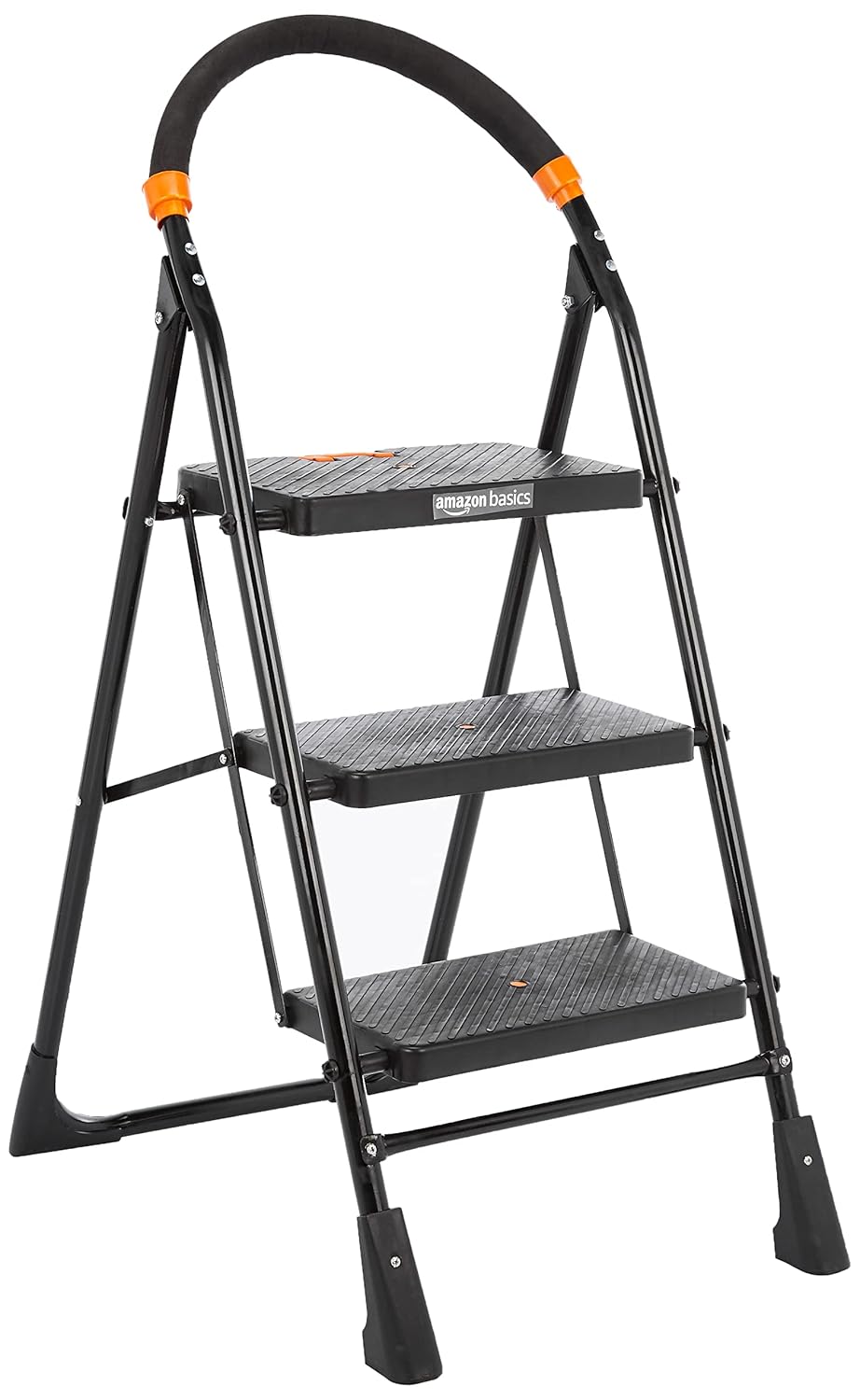 amazon basics Clamber-Foldable Step Ladder, Safety-Clutch Lock, Ribbed ...