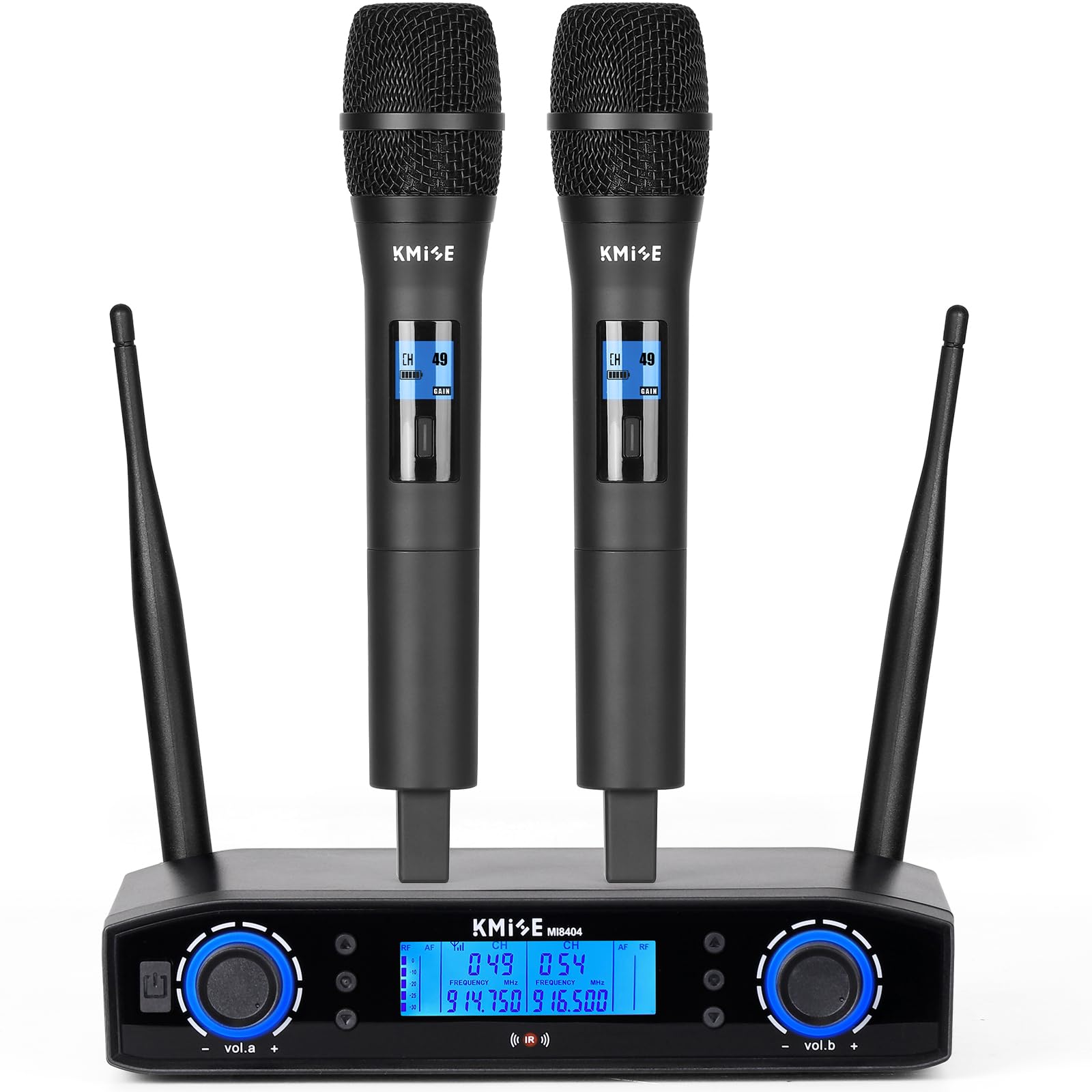 Amazon.com: Kmise Wireless Microphone System, Dual Wireless Mics,Auto ...