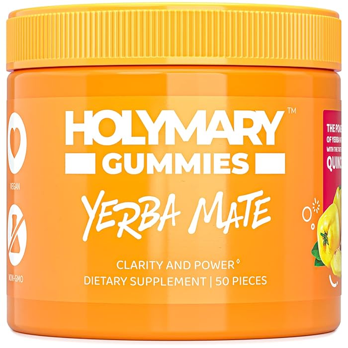 Buy HOLYMARY Yerba Mate Gummies - Energy, Focus, Power - Organic Yerba ...