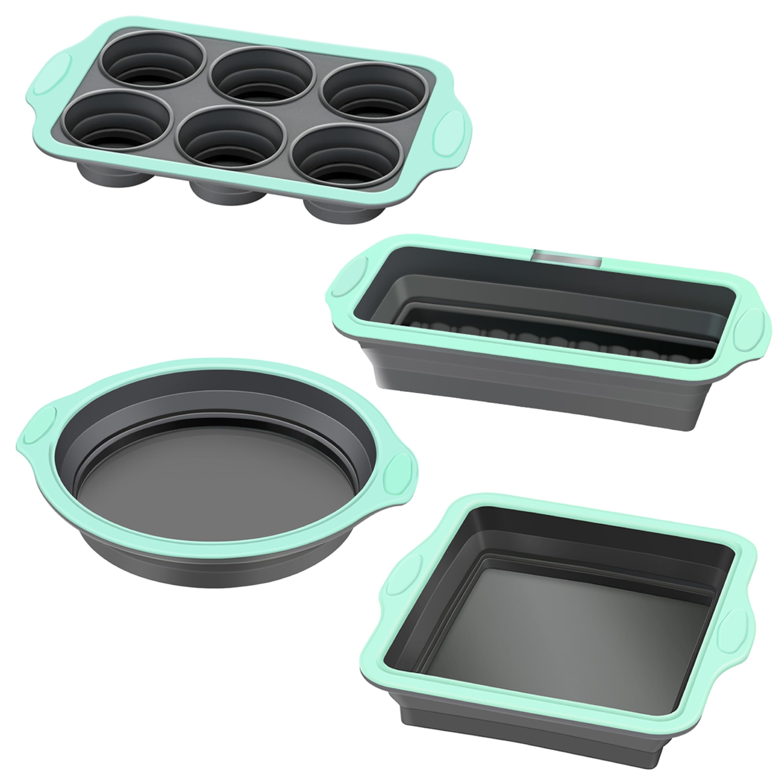 Amazon.com: WGPG Silicone Baking Pan Set-4PCS Non-Stick Stackable ...