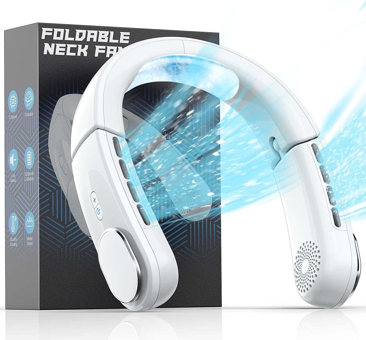 Amazon.com: ChillGo Bladeless Neck Fan - 360° Cooling Personal Fan ...