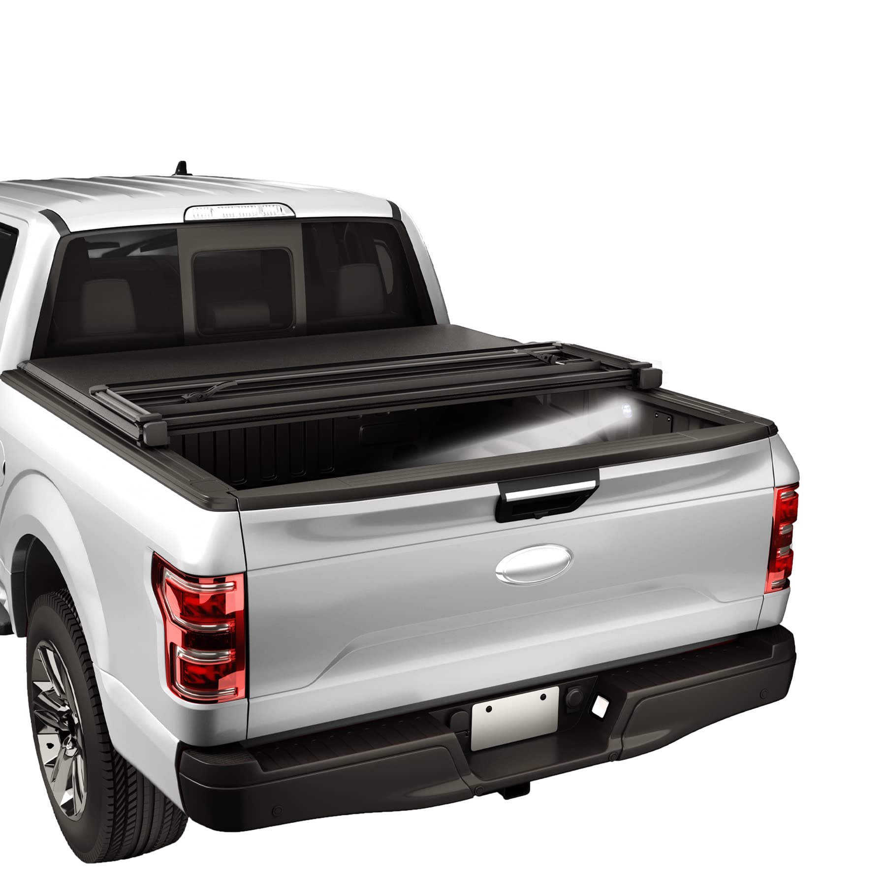 Amazon.com: JDMSPEED Soft Tri-Fold Truck Bed Tonneau Cover Compatible ...