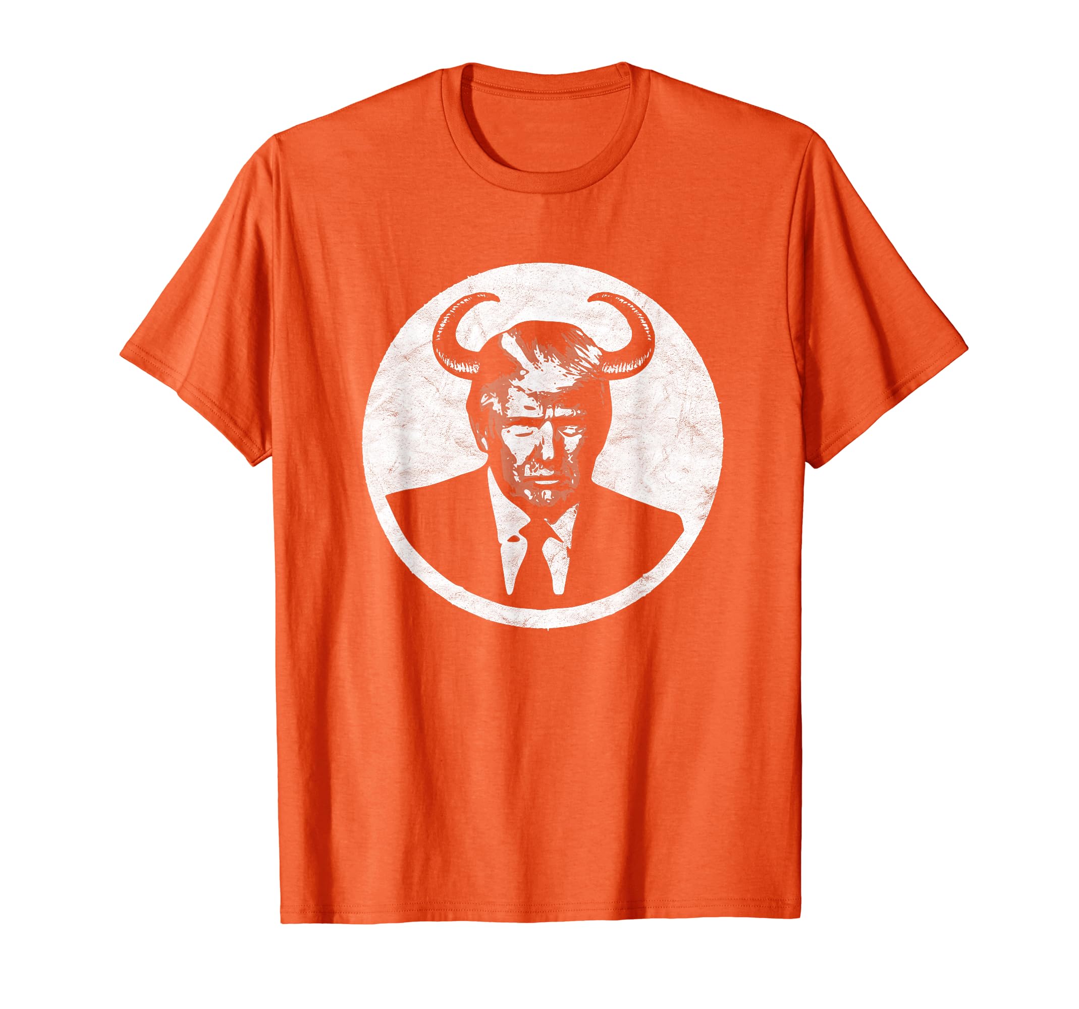 Amazon.com: Trump with Devil Horns Funny Liberal Halloween Shirt ...