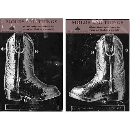 Amazon.com: 3D COWBOY BOOT Chocolate candy mold with copywite molding ...
