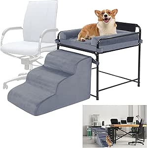 Amazon.com: ROYALAY Dog Office Chair with Ramp, Bed, and 3-Step Pet ...
