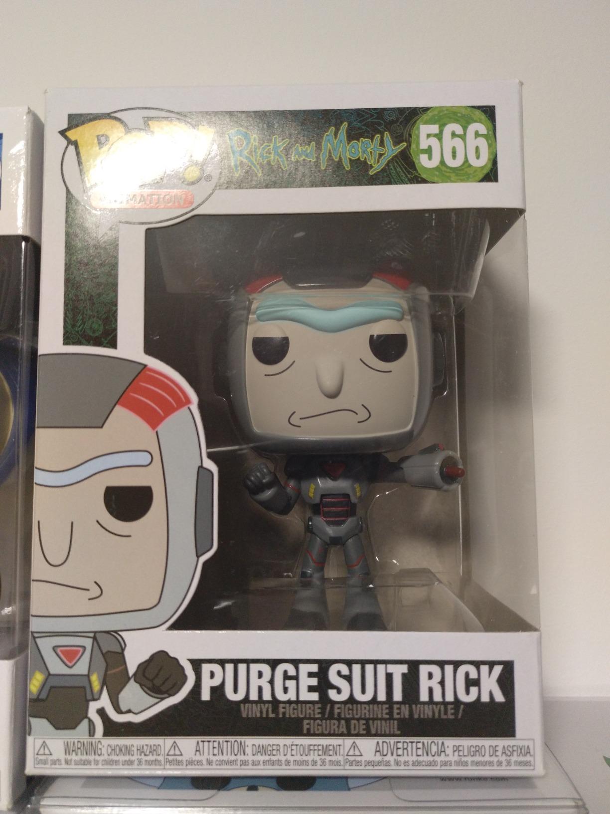 Funko Pop! Animation Morty-Purge Suit Rick Sanchez Collectible Figure ...