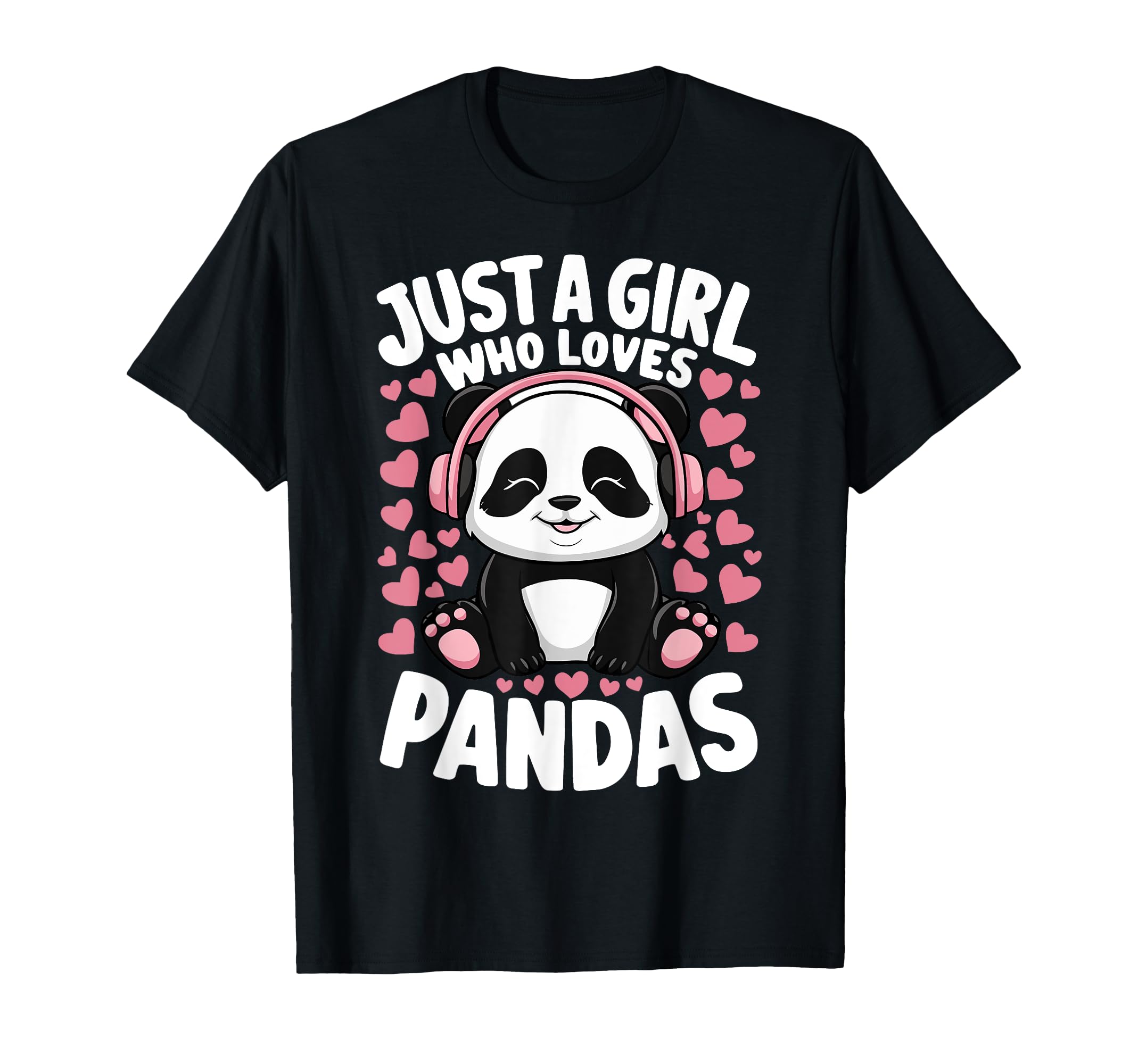 Amazon.com: Cute Panda Just A Girl Who Loves Pandas T-Shirt : Clothing ...