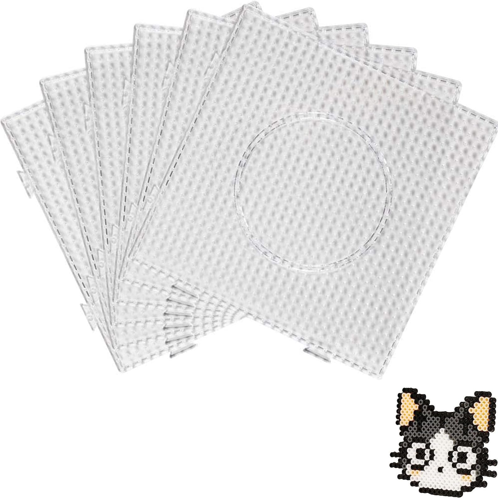 6 PCS Beads Pegboard, Hama Bead Boards, Peg Boards, Square Bead ...