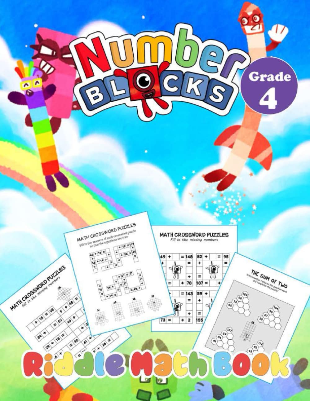 Buy NumberBlocks Riddle Math Book: Math workbook for Grade 4, Kid Ages ...