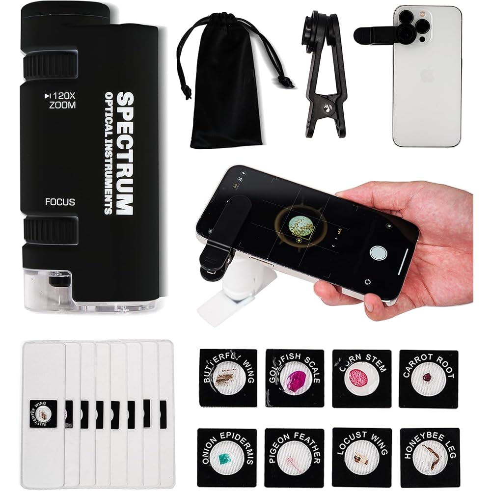 $6/mo - Finance EasyMicro LED Lighted Pocket Microscope 60-120X ...