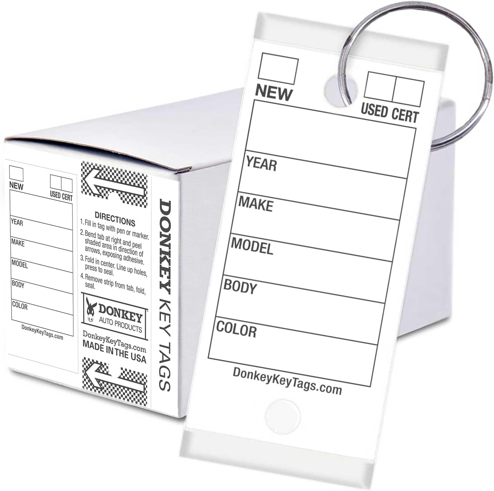Amazon.com : Versa-Tags 250 Per Box, Self-Protecting Paper Key Tags ...