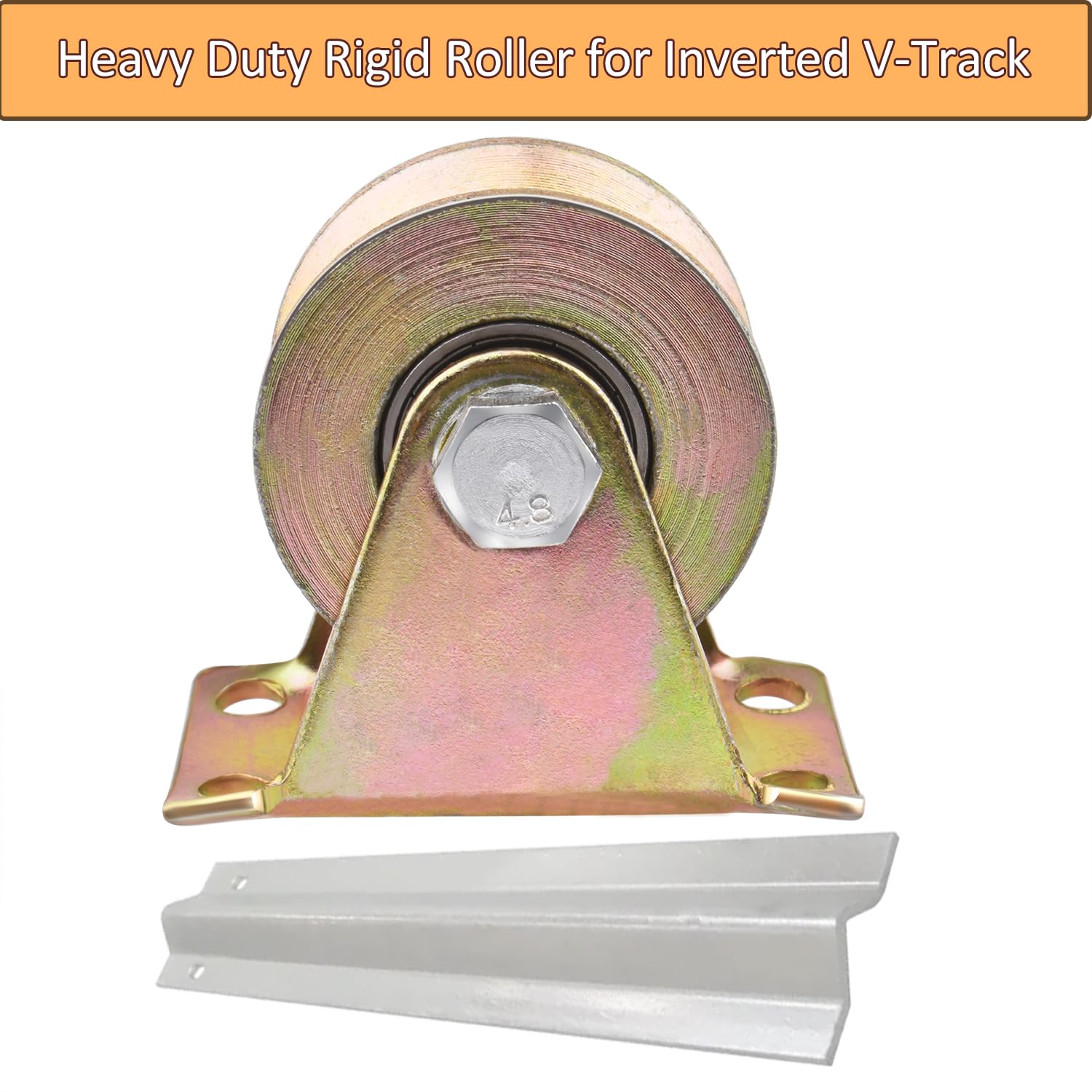 Snapklik.com : 4Pack 2" V Groove Wheel, Heavy Duty Rigid Roller ...