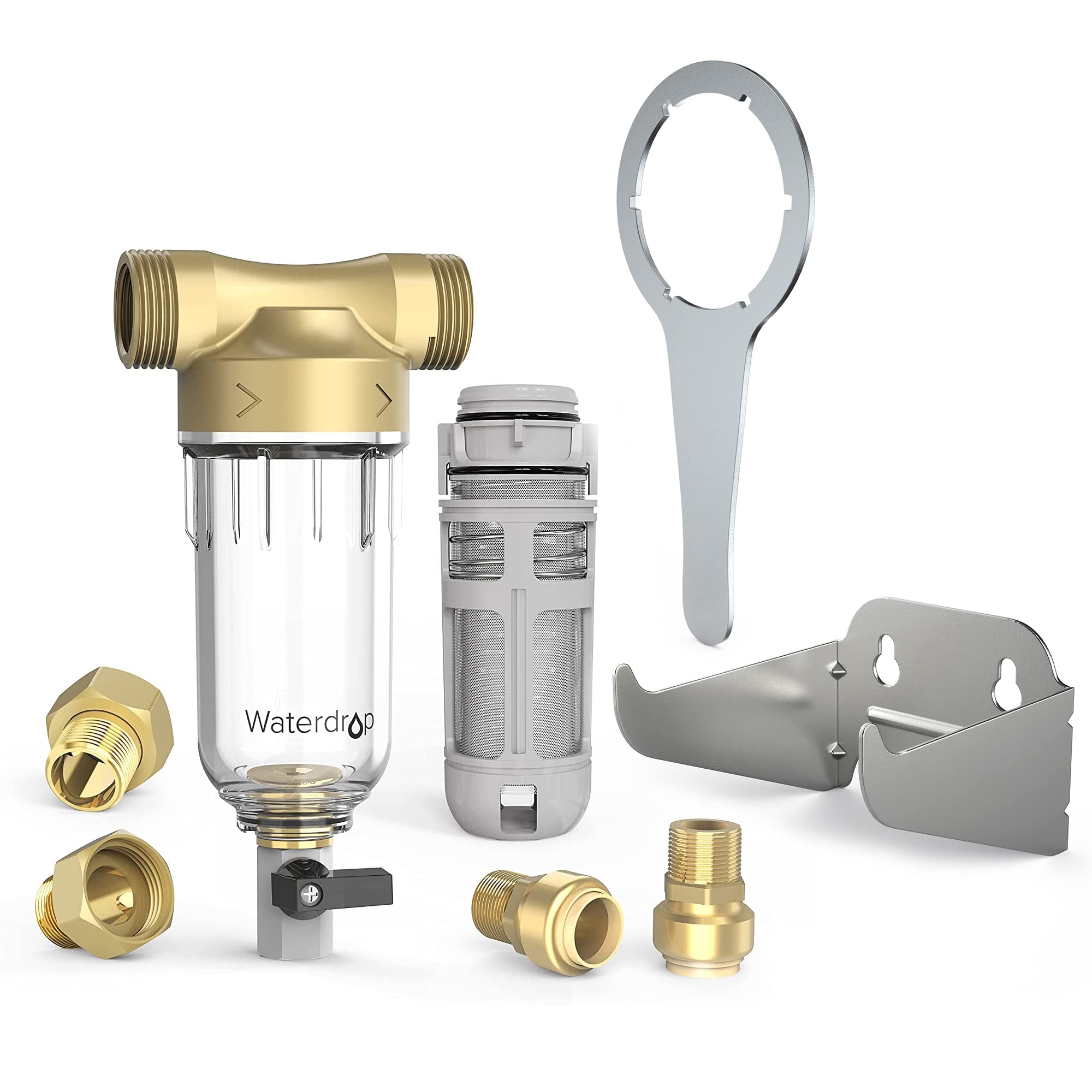 Waterdrop Spin Down Sediment Filter, with Bracket, Backwash Whole House ...