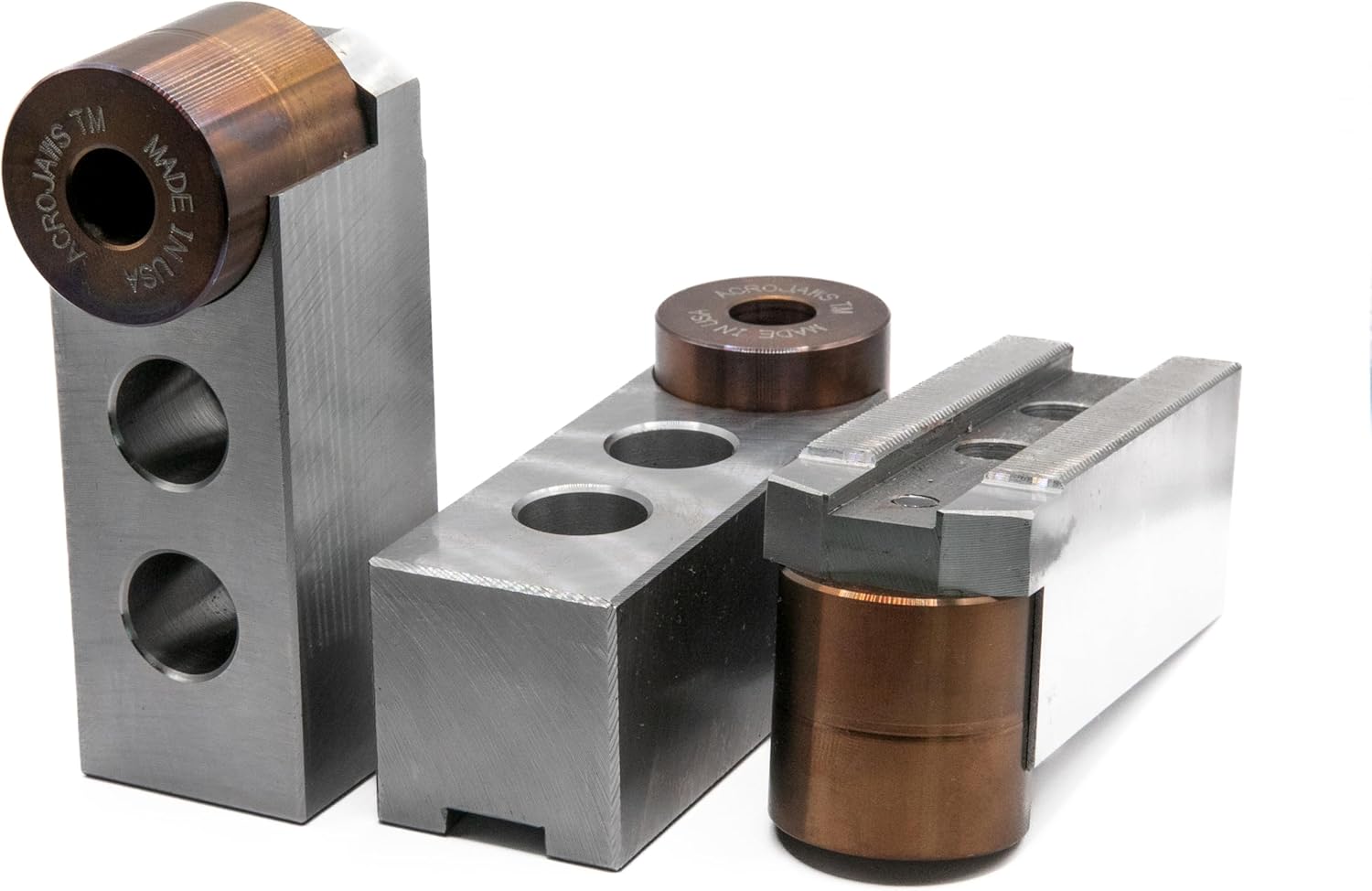 Acrojaws, Lathe chuck soft jaws with replaceable inserts. (10 ...