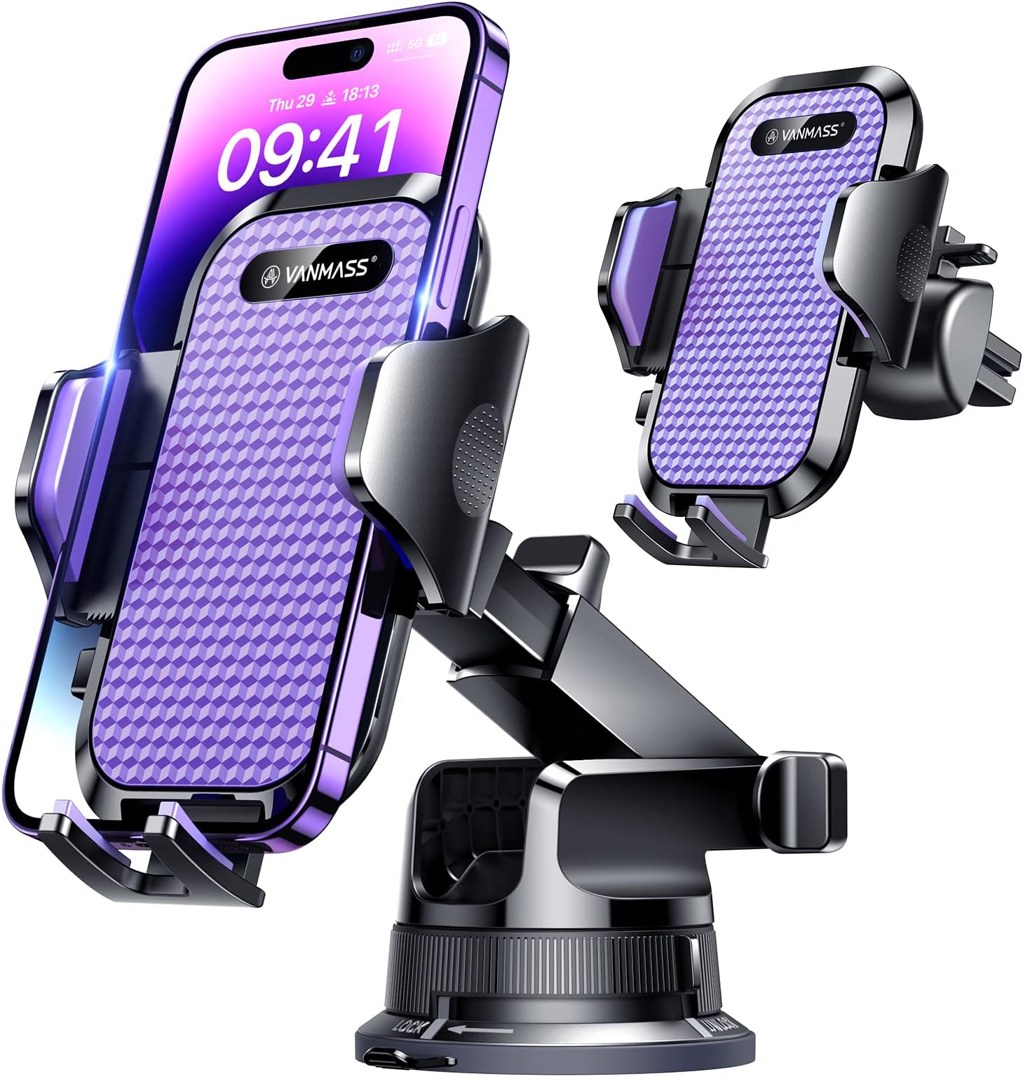 Amazon.com: [Pro Version] VANMASS Universal Car Phone Mount [Super ...