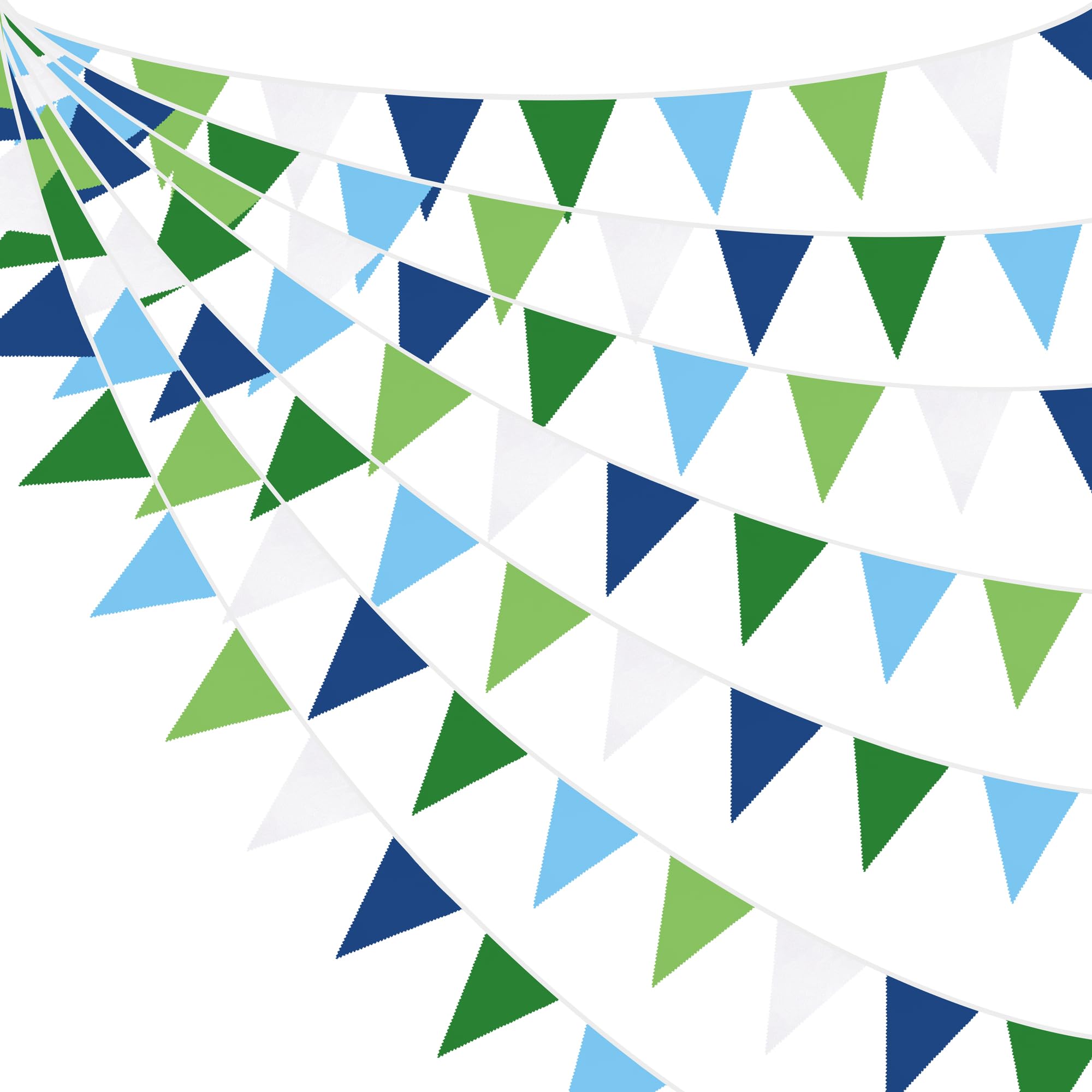 Amazon.com: 32Ft Golf Party Decorations Blue Green Fabric Triangle ...