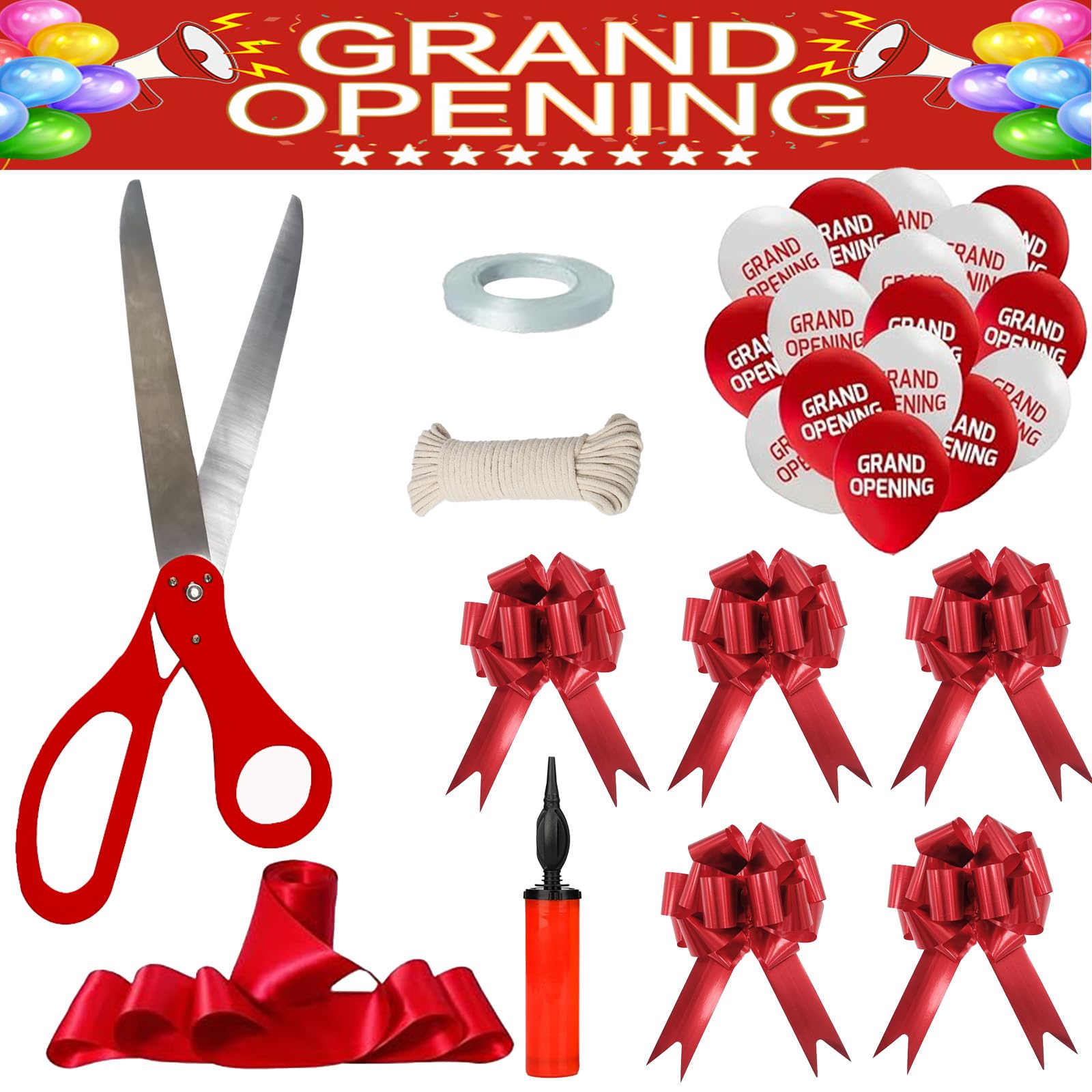 Amazon.com: Grand Opening Ribbon Cutting Ceremony Kit,25"Giant Scissors ...