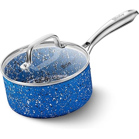 Amazon.com: HLAFRG 1 Quart Saucepan with Lid, Ultra Nonstick Sauce Pan ...