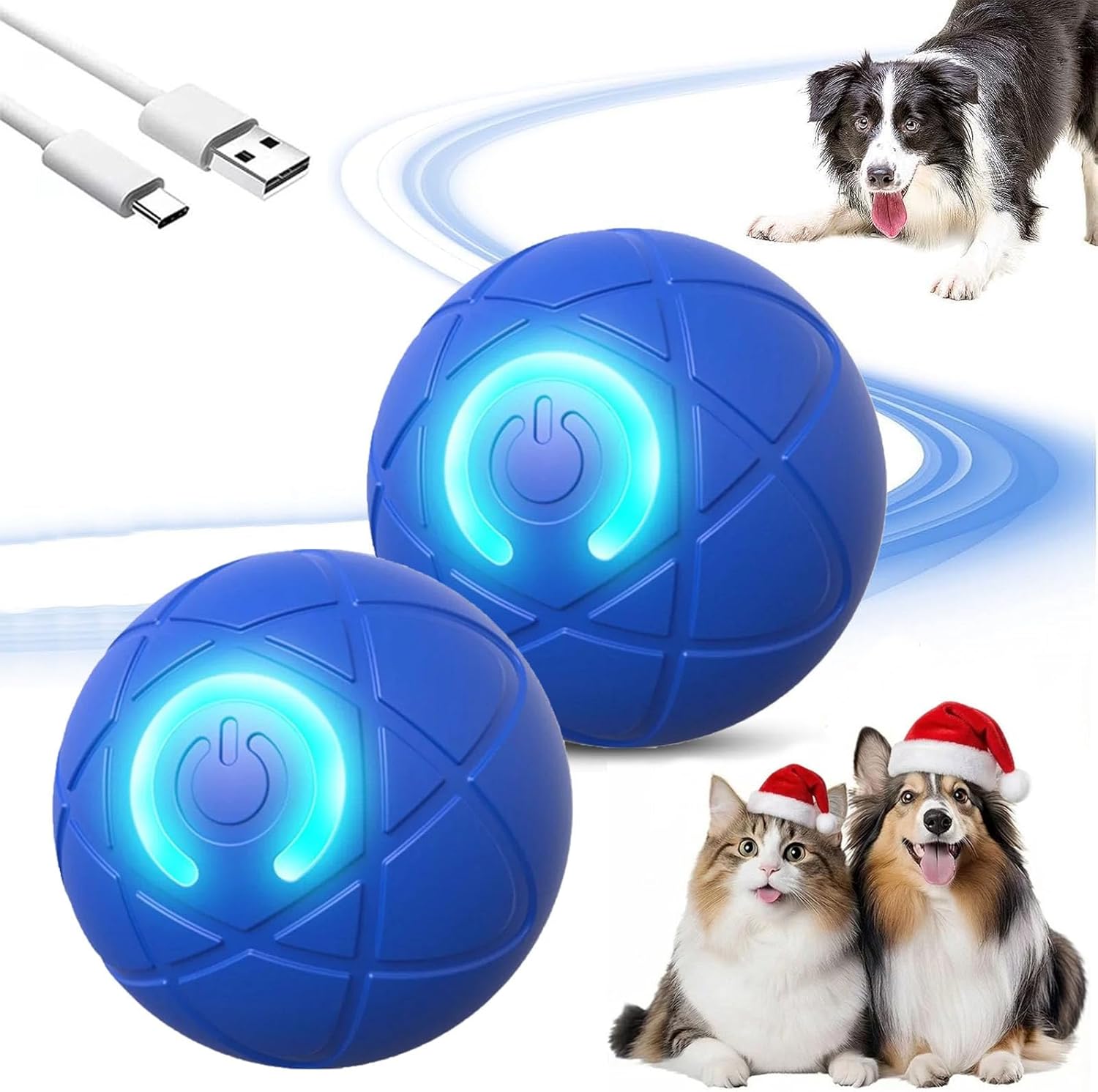 Pet Supplies : Pet Bounce Ball for Dogs, Smart Interactive Dog Toy Ball ...