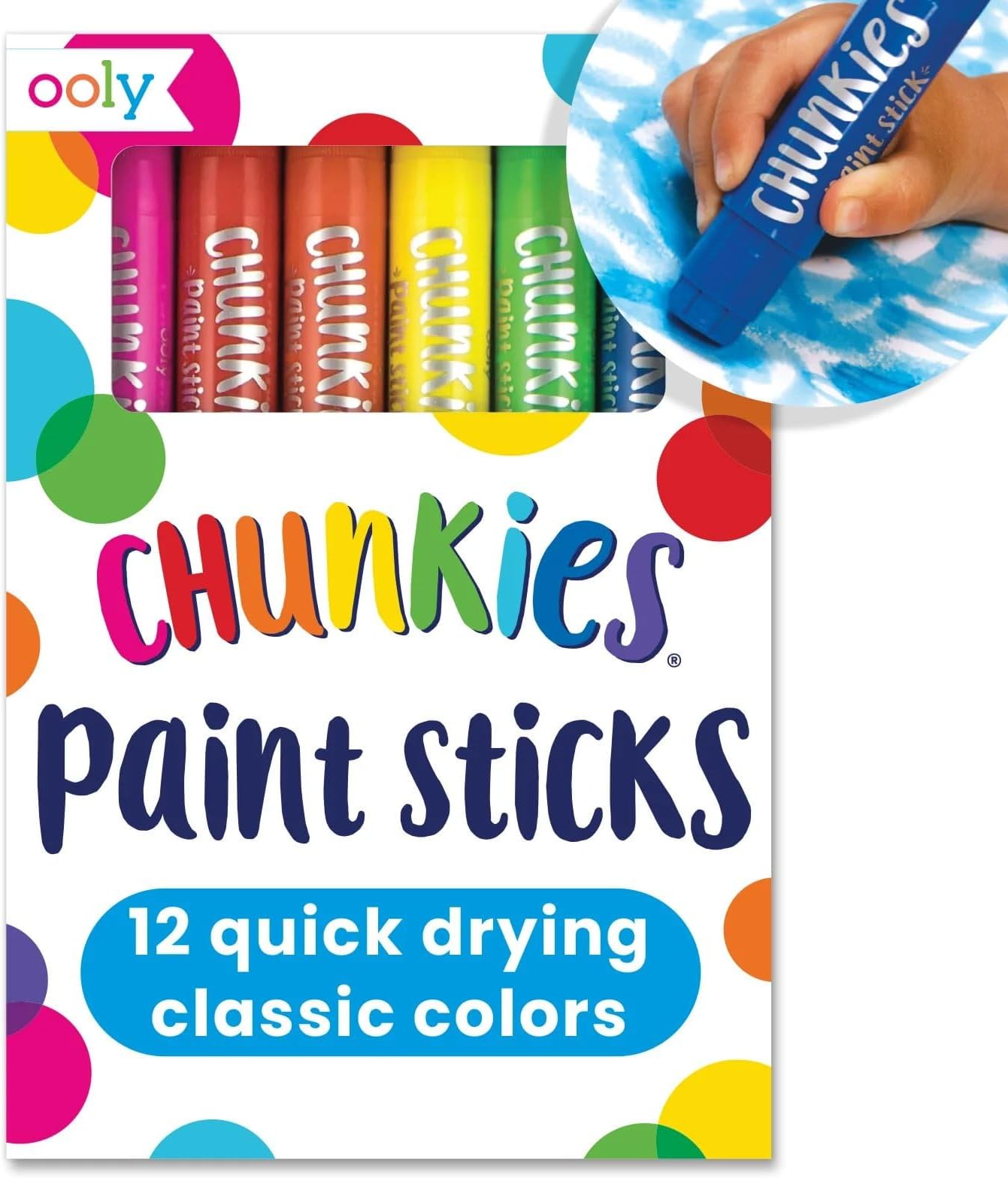 Amazon.com: Crayola Quick Dry Paint Sticks (12ct), Washable Paint Set ...