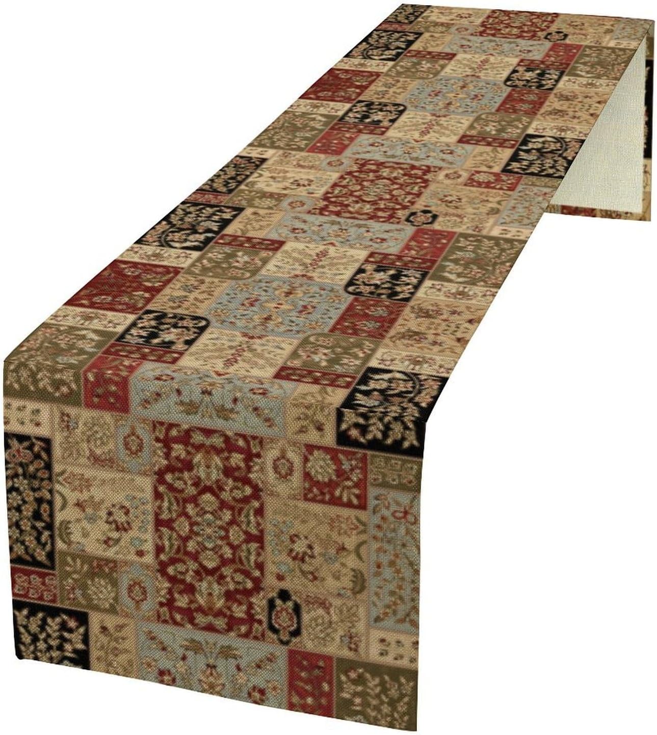Amazon.com: Vintage Patchwork Table Runner Country Farmhouse Flowers ...