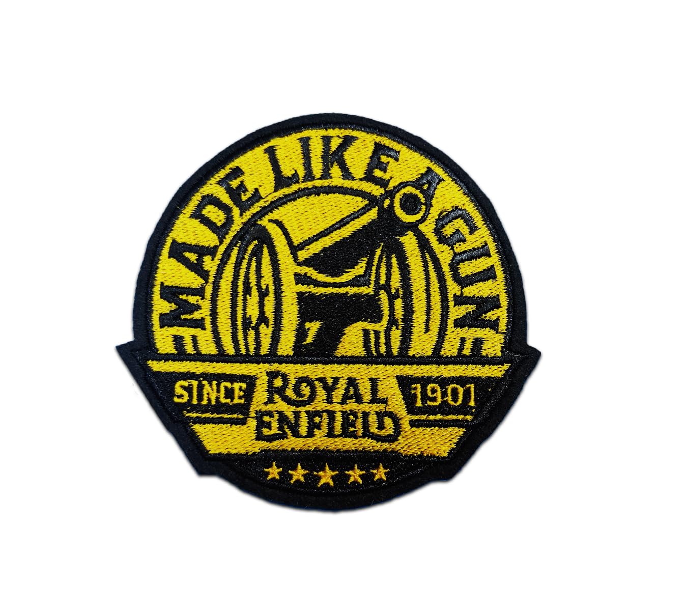 Patched Up Made in India RE Made Like Gun Since 1901 Motorcycle Bike 3. ...