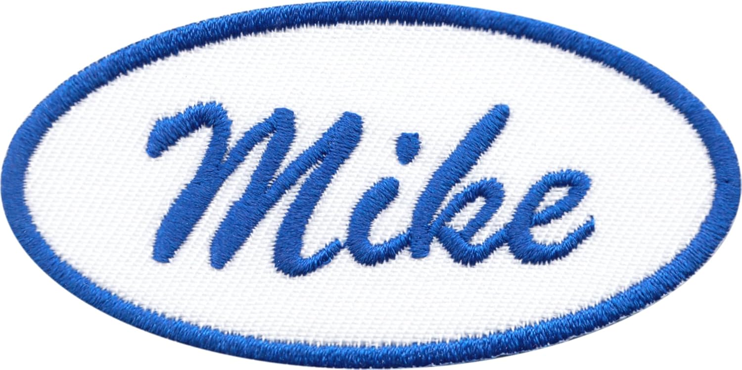 Amazon.com: Mike Name Tag - Embroidered Iron on Patch : Arts, Crafts ...