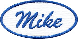Amazon.com: Mike Name Tag - Embroidered Iron on Patch : Arts, Crafts ...